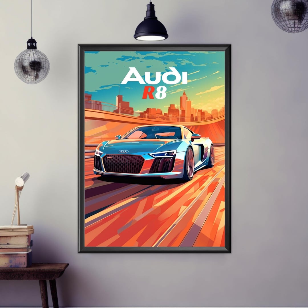 Audi R8 Print Audi R8 Poster 2020s Car Modern Classic Car - Etsy