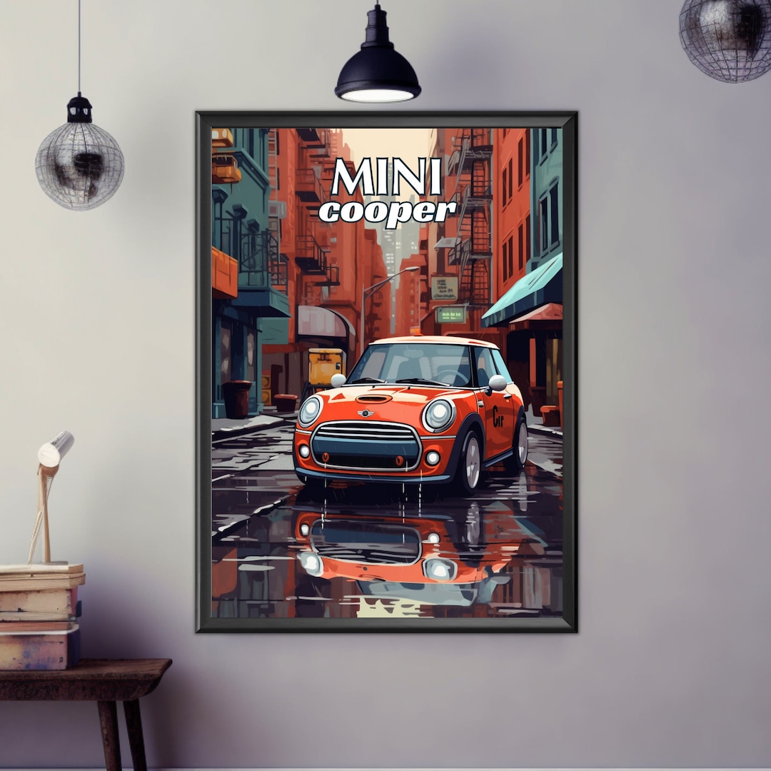 Mini Cooper Print Mini Cooper Poster Car Art 2000s Car - Etsy