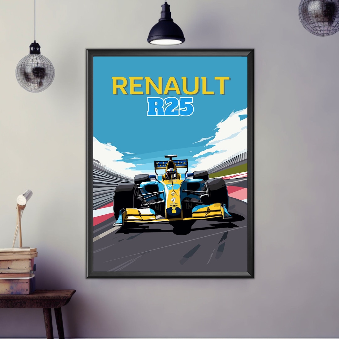 Renault R25 Print Formula 1 Print Race Car Print Car Print - Etsy
