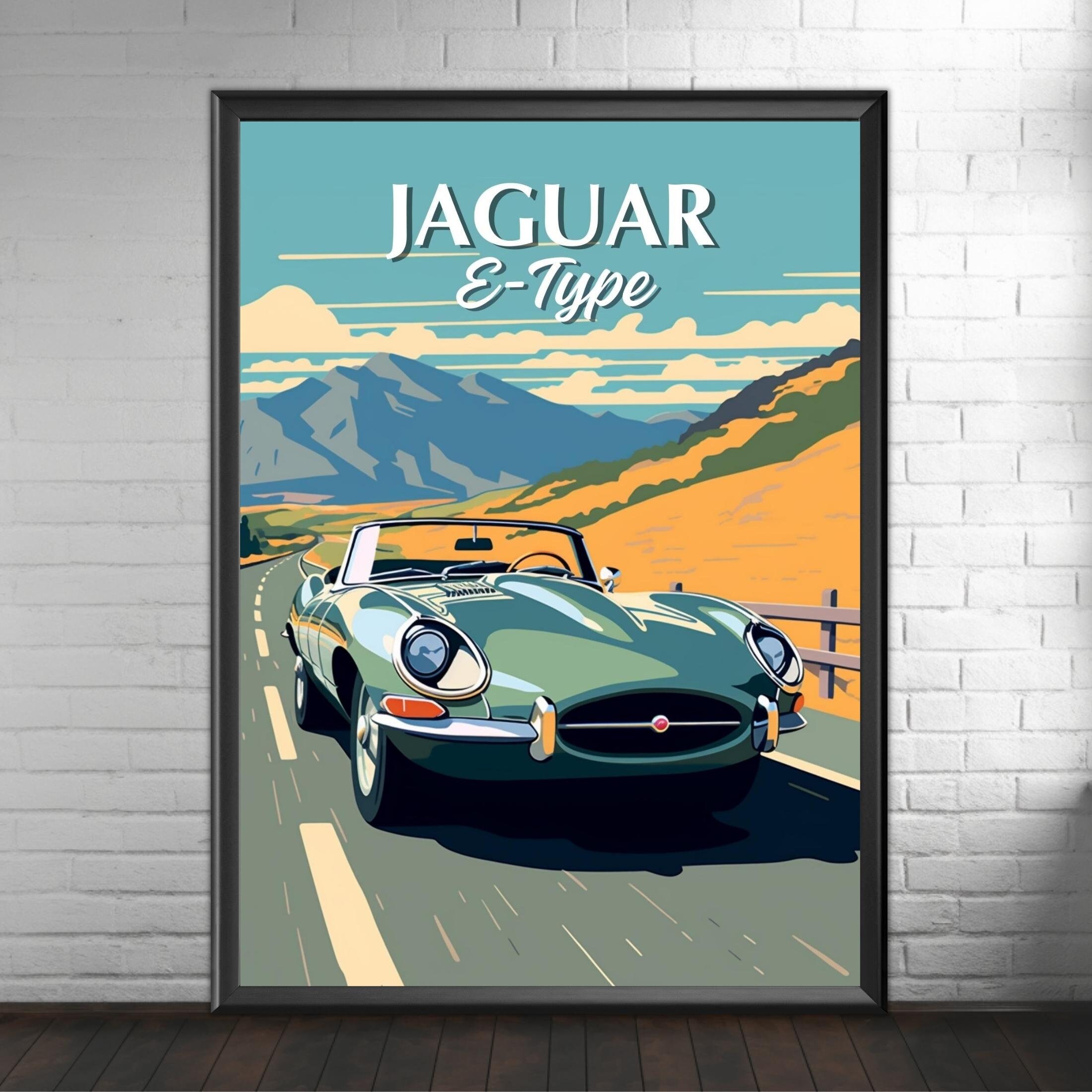 Jaguar E-type Print Jaguar E-type Poster Car Poster Car - Etsy