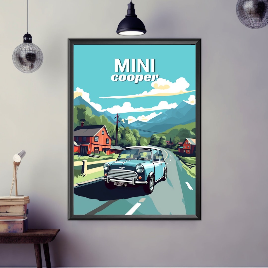 Mini Cooper Poster 1960s Car Print Mini Cooper Print Car - Etsy UK