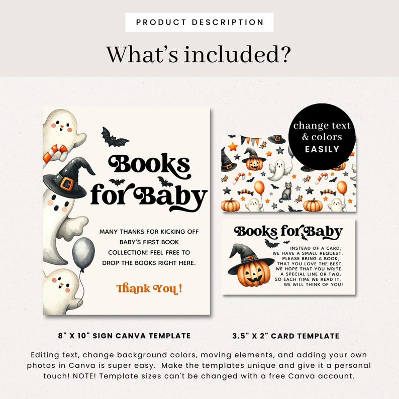 Halloween Pumpkin Books for Baby Printable, Book Request, Invitation ...