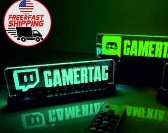 Custom Gamertag LED Light personalized RGB Gaming Sign streamer Light Sign gamer LED Sign Video Gamer Gift Halloween Gift Christmas Gift Etsy