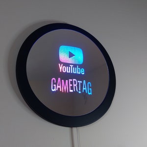 Custom Logo Gamertag Sign, Mirrored Gamertag, Gamertag Wall Decor ...