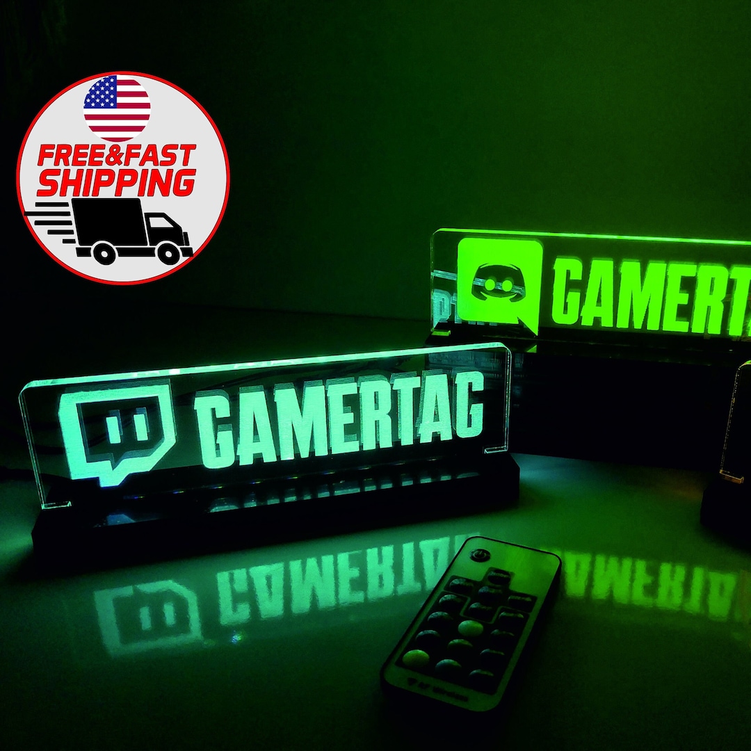 Custom Gamertag LED Light,personalized RGB Gaming Sign,streamer Light ...