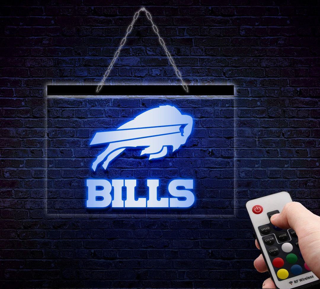 Buffalo Bills Fan Decor, Light Wall Sign, Man Cave Gifts, Buffalo Bills ...