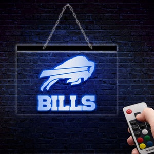 Buffalo Bills Fan Decor, Light Wall Sign, Man Cave Gifts, Buffalo Bills ...