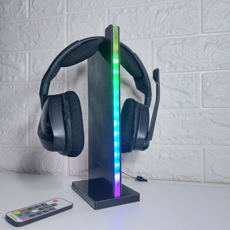 Acrylic RGB Lighted Headphone Stand Gaming Headphone Stand - Etsy