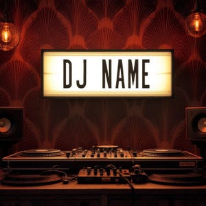 Custom DJ Name Sign Light Box, Personalized Dj Gift, Dj Logo Design, Dj ...