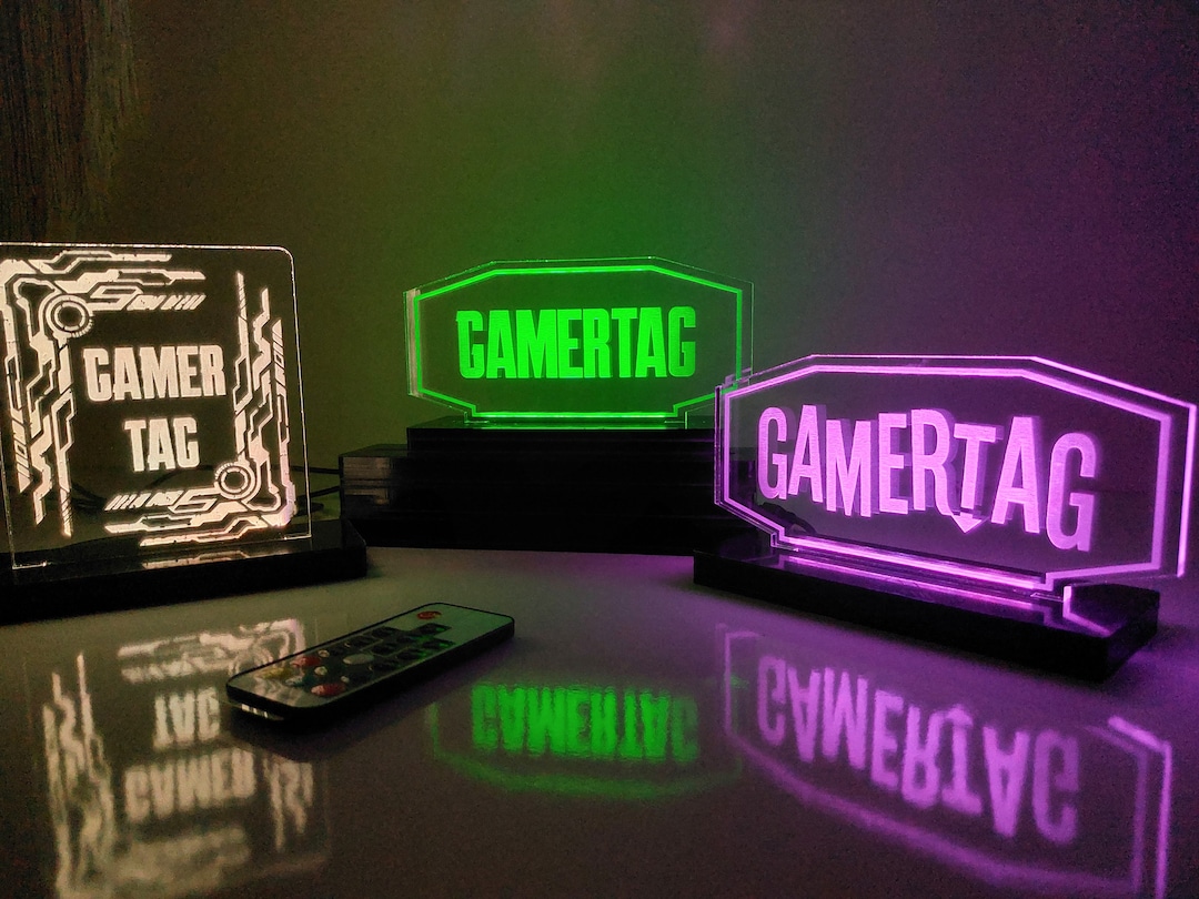 Personalized Gamertag Light Sign,custom Gamer Tag Sign,personalized ...