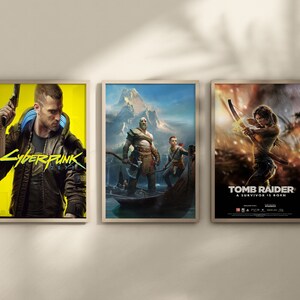 Custom Wooden Frame Video Game Posters - Handcrafted Gaming Wall Art ...