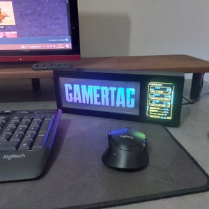 Gamertag Lightbox, Gaming PC Temperature Indicator, Personalized Gamer ...