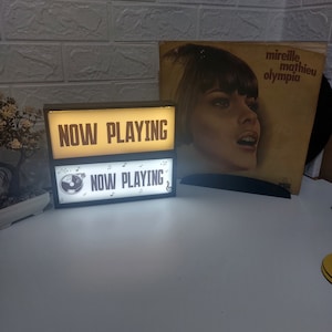 Now Playıng Vinyl Record Stand, Record Holder, Now Playıng Light Box ...