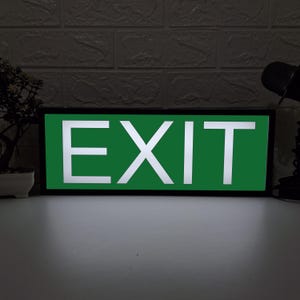 Exit Sign Light Box, Emergency Exit Sign, Fire Exit, Workplace Exit ...
