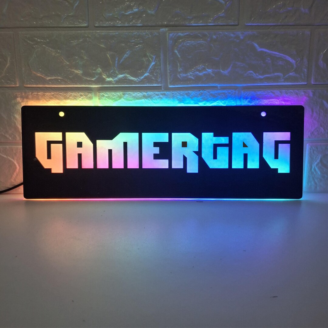 Custom Gamer Tag LED Sign | Personalized Streaming Name Light | Game ...