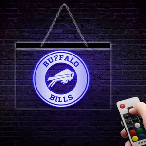 Buffalo Bills Fan Decor, Light Wall Sign, Man Cave Gifts, Buffalo Bills ...