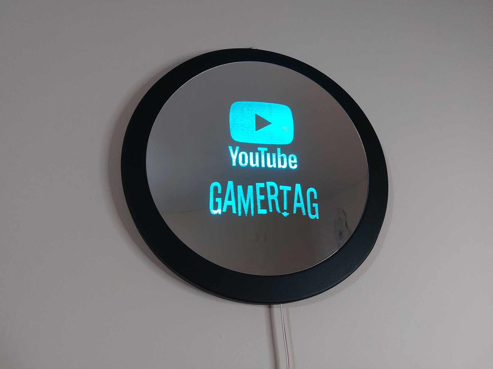 Personalized Gamertag Mirrored Wall Signcustom Gamertag - Etsy