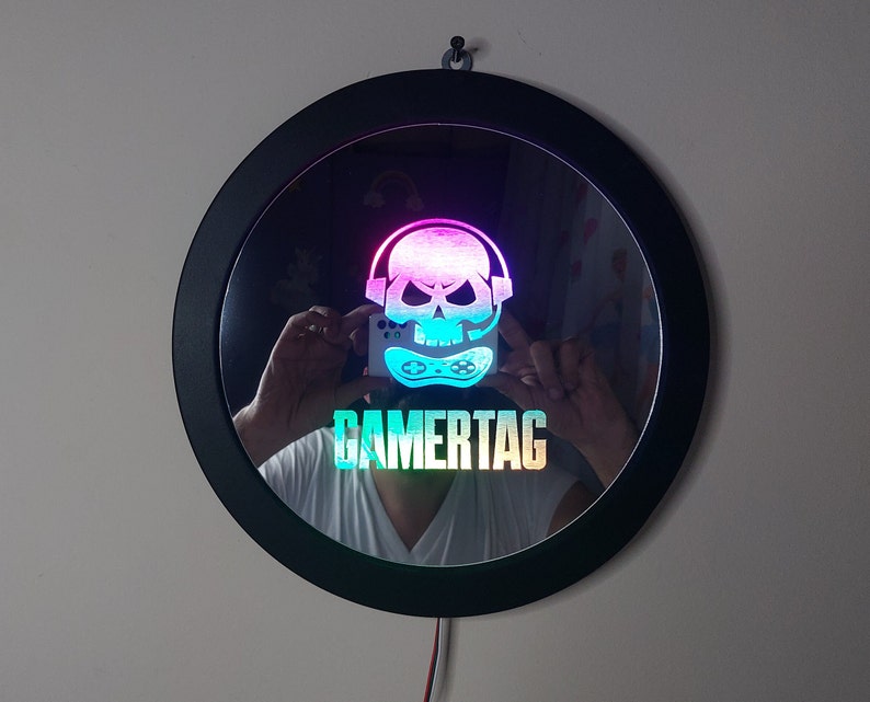 Custom Logo Gamertag Sign Mirrored Gamertag Gamertag Wall - Etsy