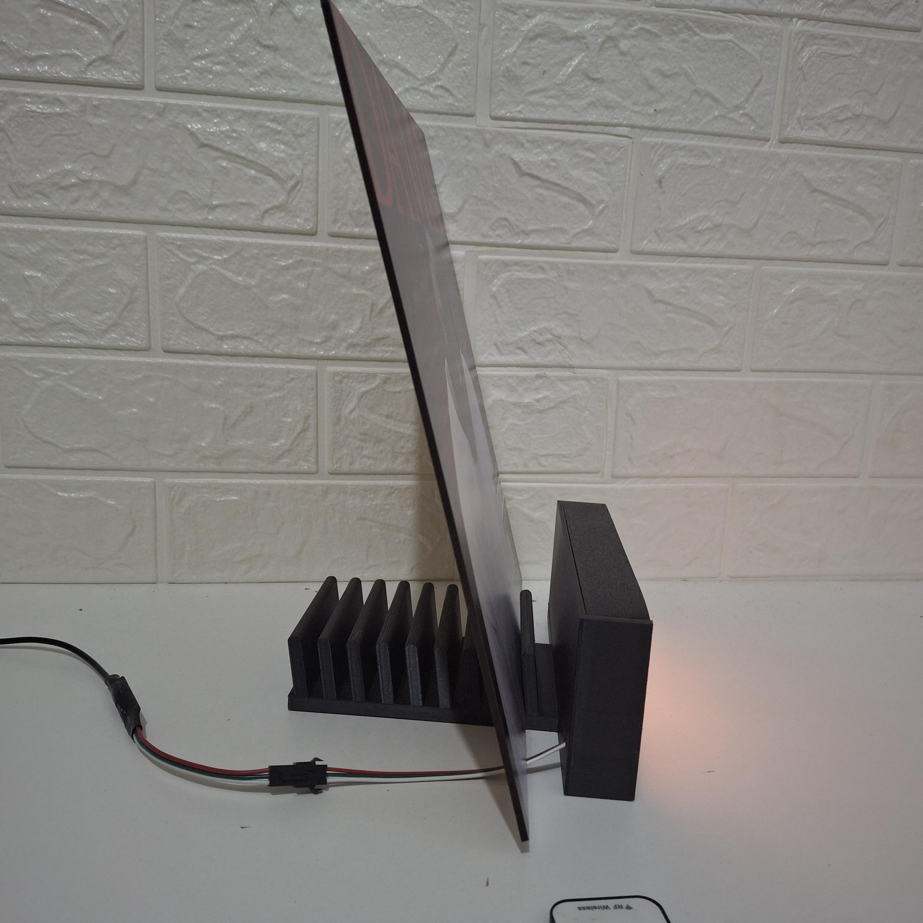 Now Playing Vinyl Record Stand - 8 LP Storage, RGB Sound-activated ...