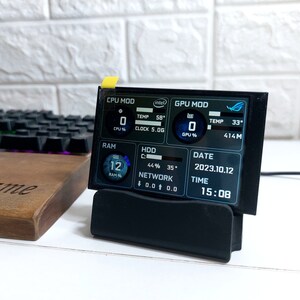 Gaming PC Mini Second Screen,real-time Power & Temperature Monitoring ...