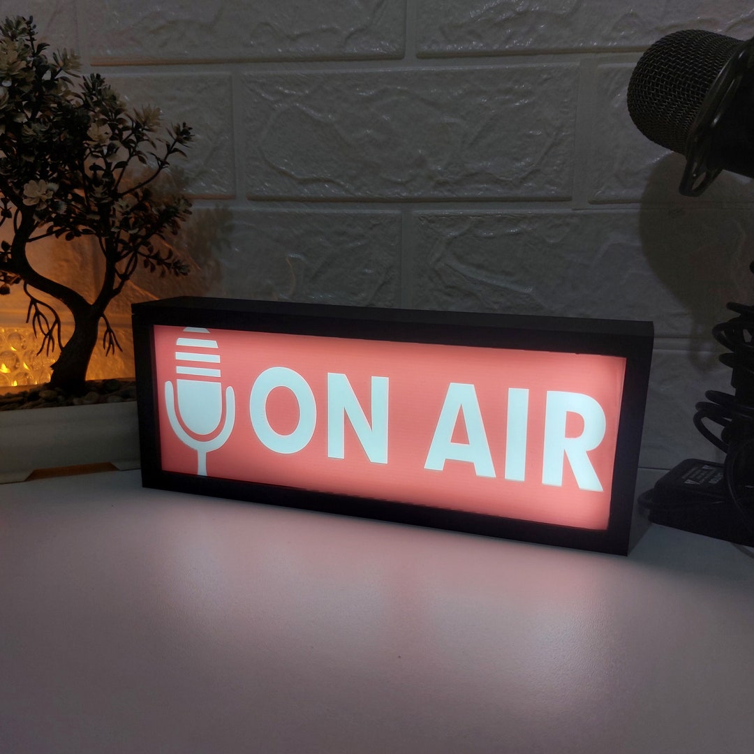 Live Broadcast on Air Light Box,on AIR Sign Light,live Broadcast Sign ...
