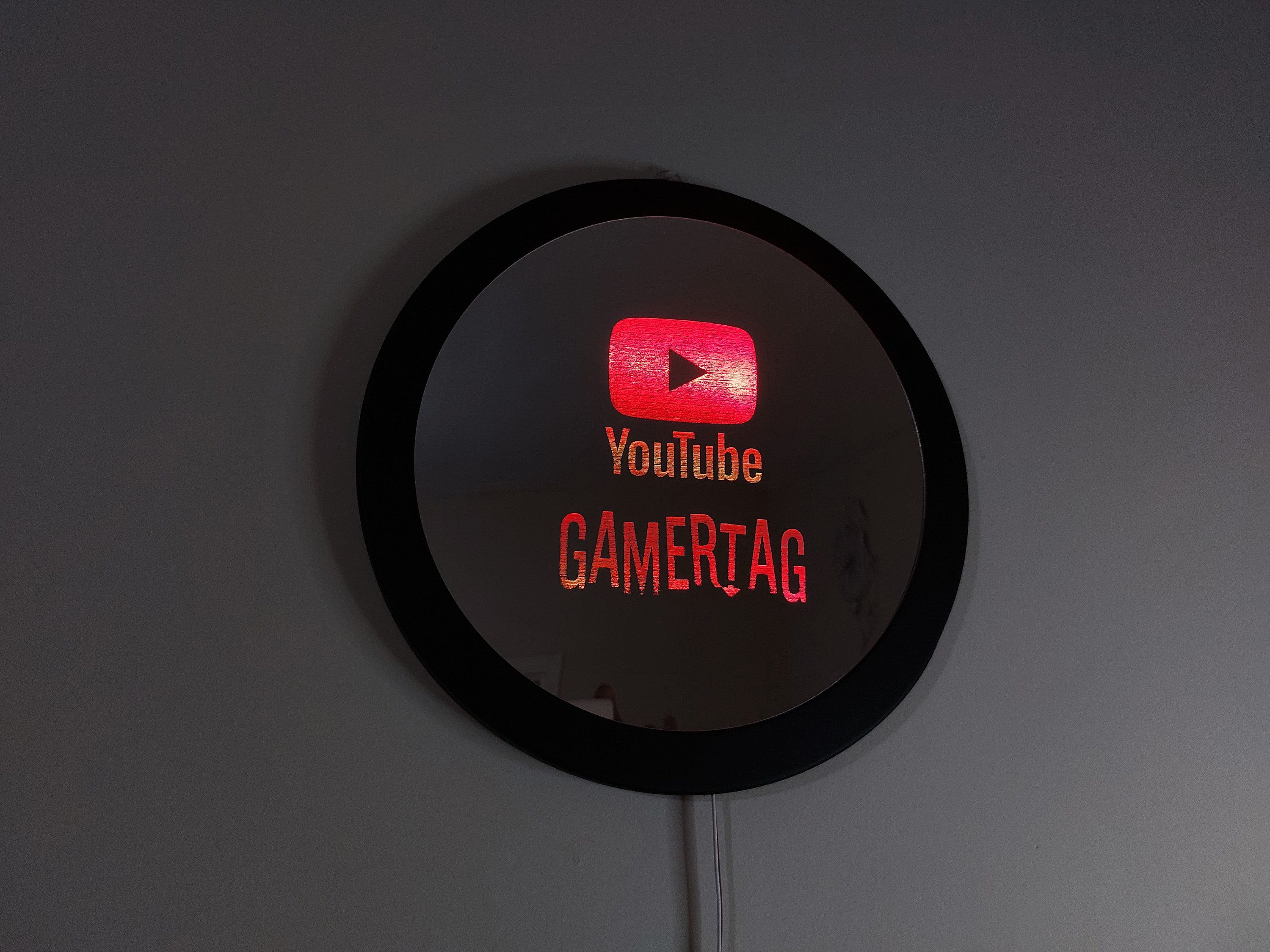 Personalized Gamertag Mirrored Wall Signcustom Gamertag - Etsy