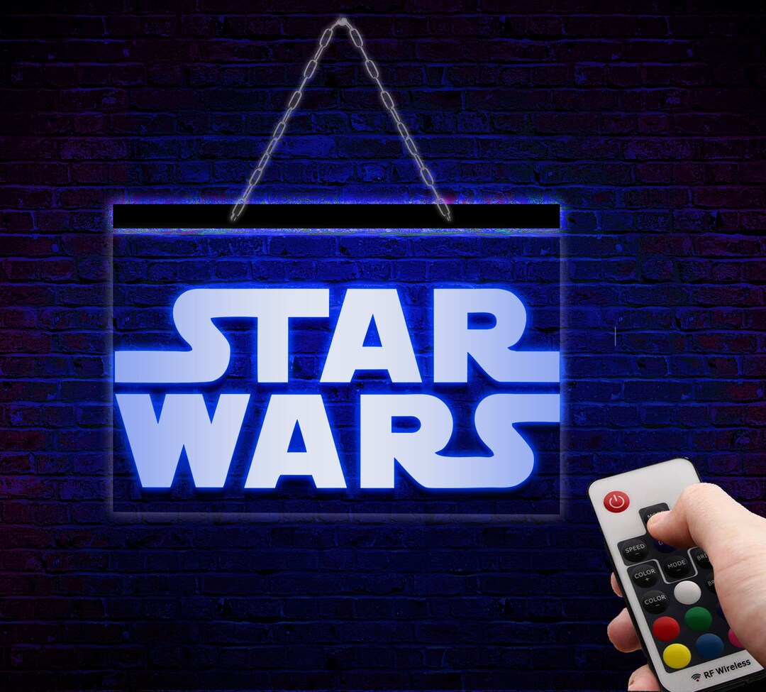 Star Wars Neon Sign RGB Illuminated Wall Art for Fans Unique Gift for ...