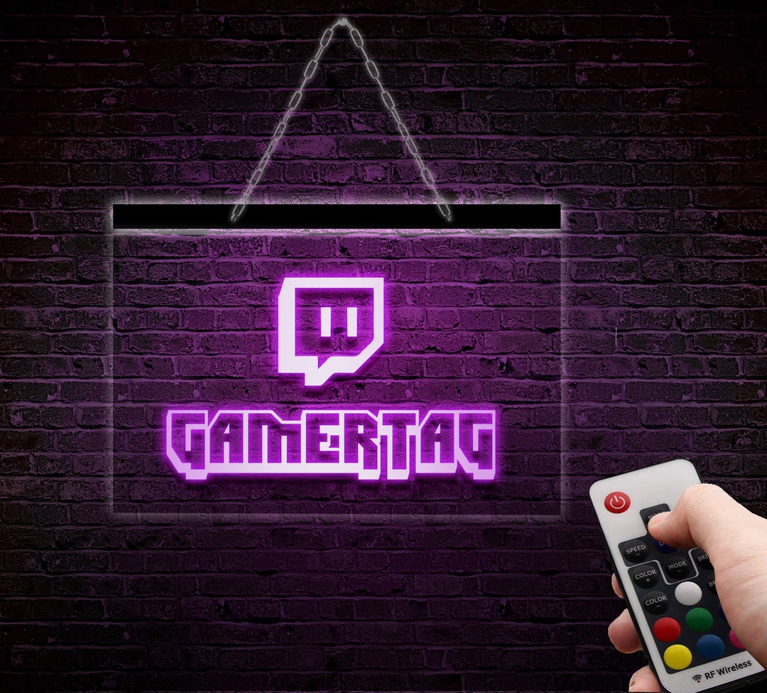 Personalized Gamertag Wall Sign, Youtube Channel Name Wall Sign, Custom ...