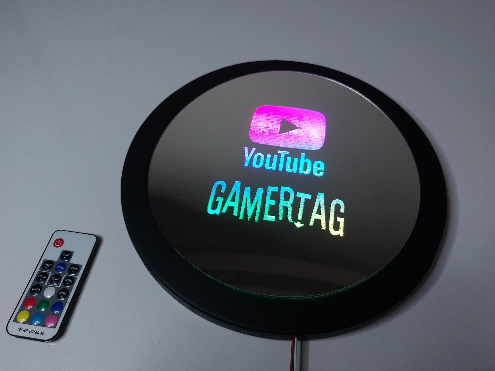 Personalized Gamertag Mirrored Wall Signcustom Gamertag - Etsy