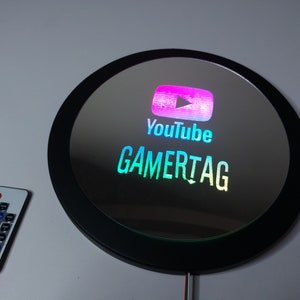 Custom Logo Gamertag Sign, Mirrored Gamertag, Gamertag Wall Decor ...