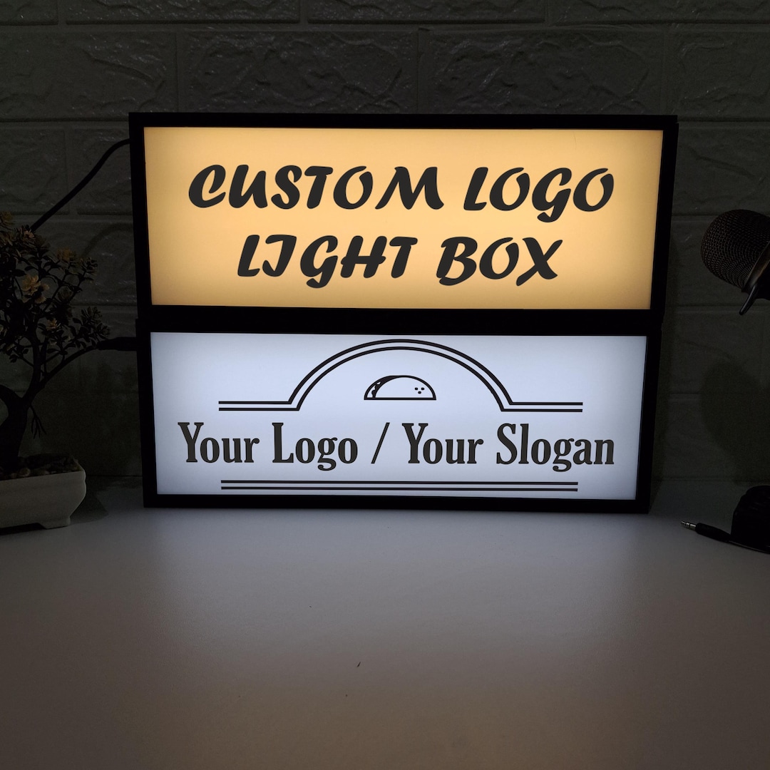 Light Box With Custom Logo,personalized Light Box,business Logo Sign,add Custom Logo and Text ...