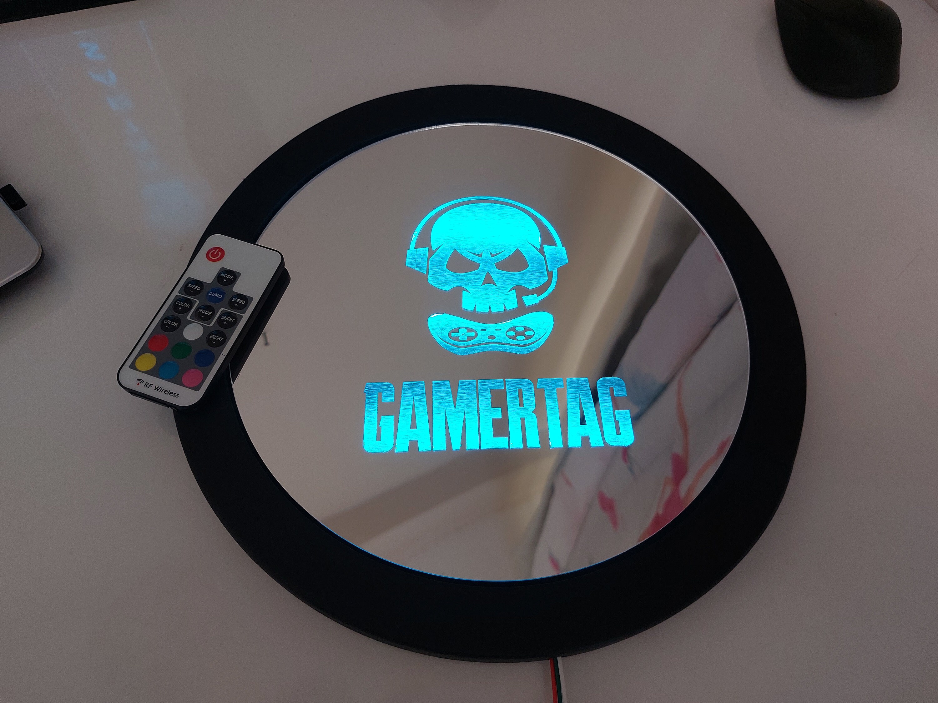 Personalized Gamertag Mirrored Wall Signcustom Gamertag - Etsy