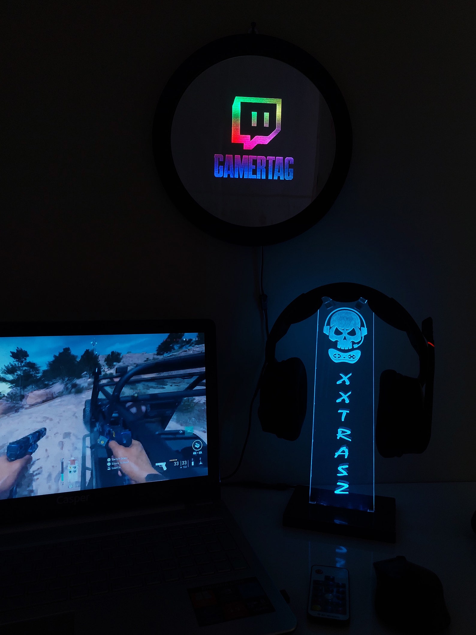 Personalized Gamertag Mirrored Wall Signcustom Gamertag - Etsy