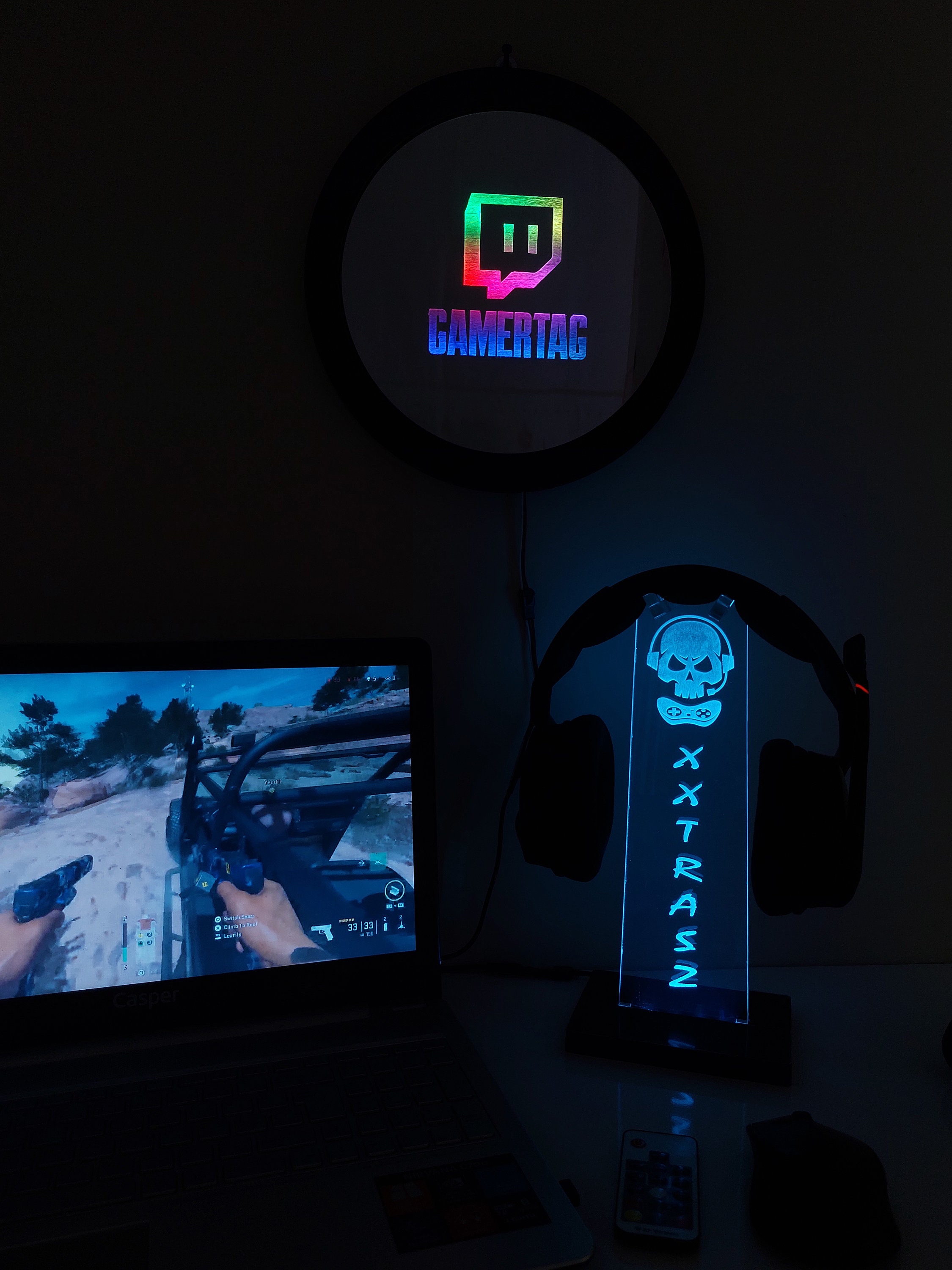 Personalized Gamertag Mirrored Wall Signcustom Gamertag - Etsy