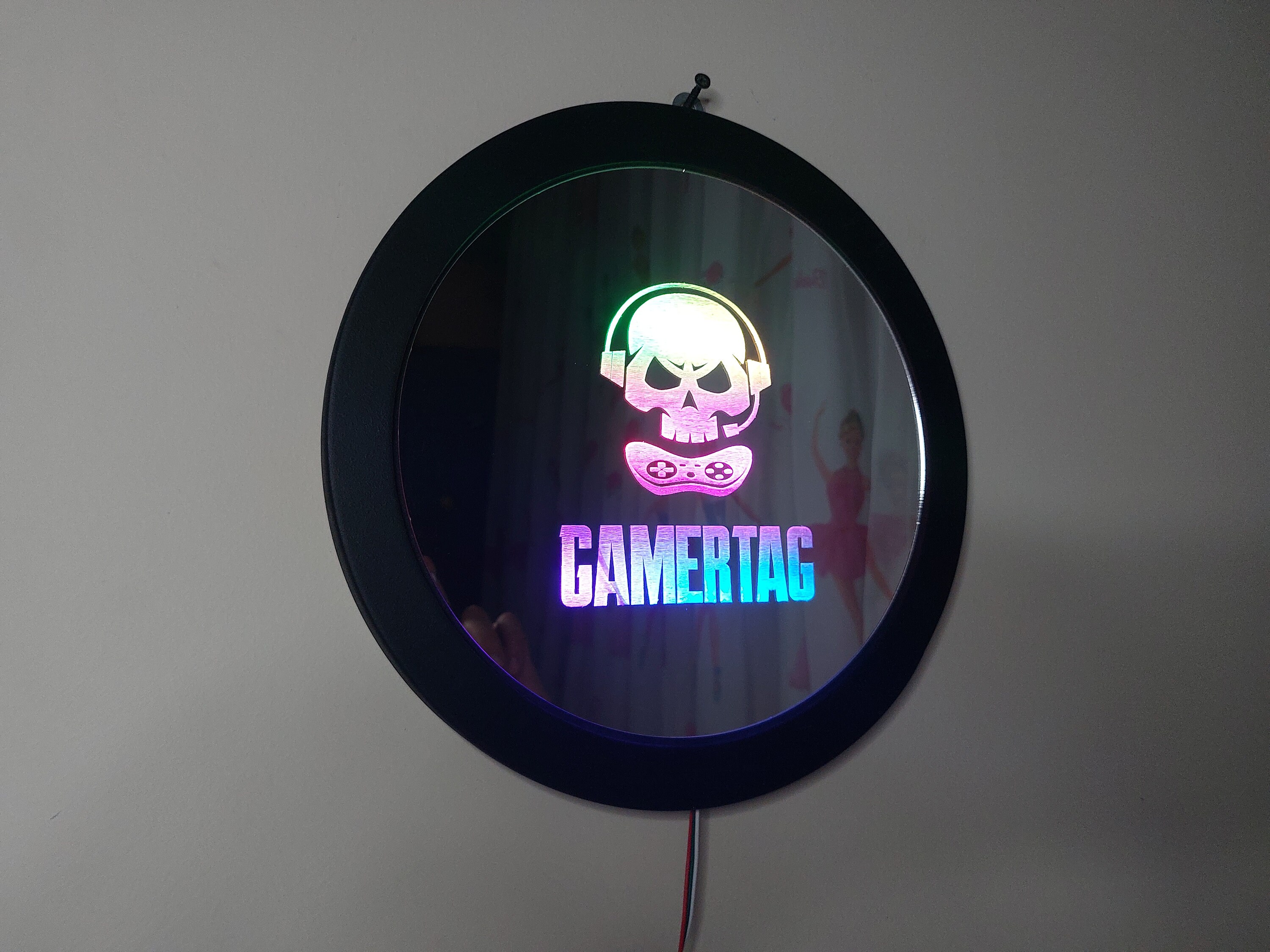 Custom Logo Gamertag Sign Mirrored Gamertag Gamertag Wall - Etsy