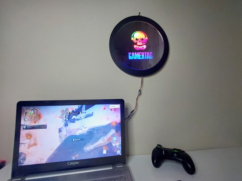 Custom Logo Gamertag Sign Mirrored Gamertag Gamertag Wall - Etsy