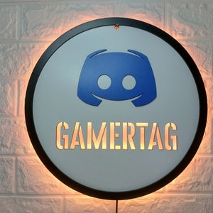 Personalized Gamer Logo Light Wall Decor, RGB Wall Decor Gamertag, Game ...