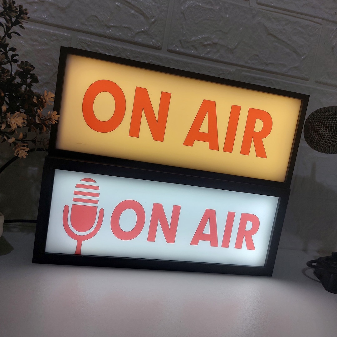 Live Broadcast on Air Light Box,on AIR Sign Light,live Broadcast Sign ...