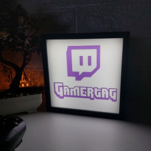 Social Media Sign Channel Name Light Box , Customizable Light Box ...