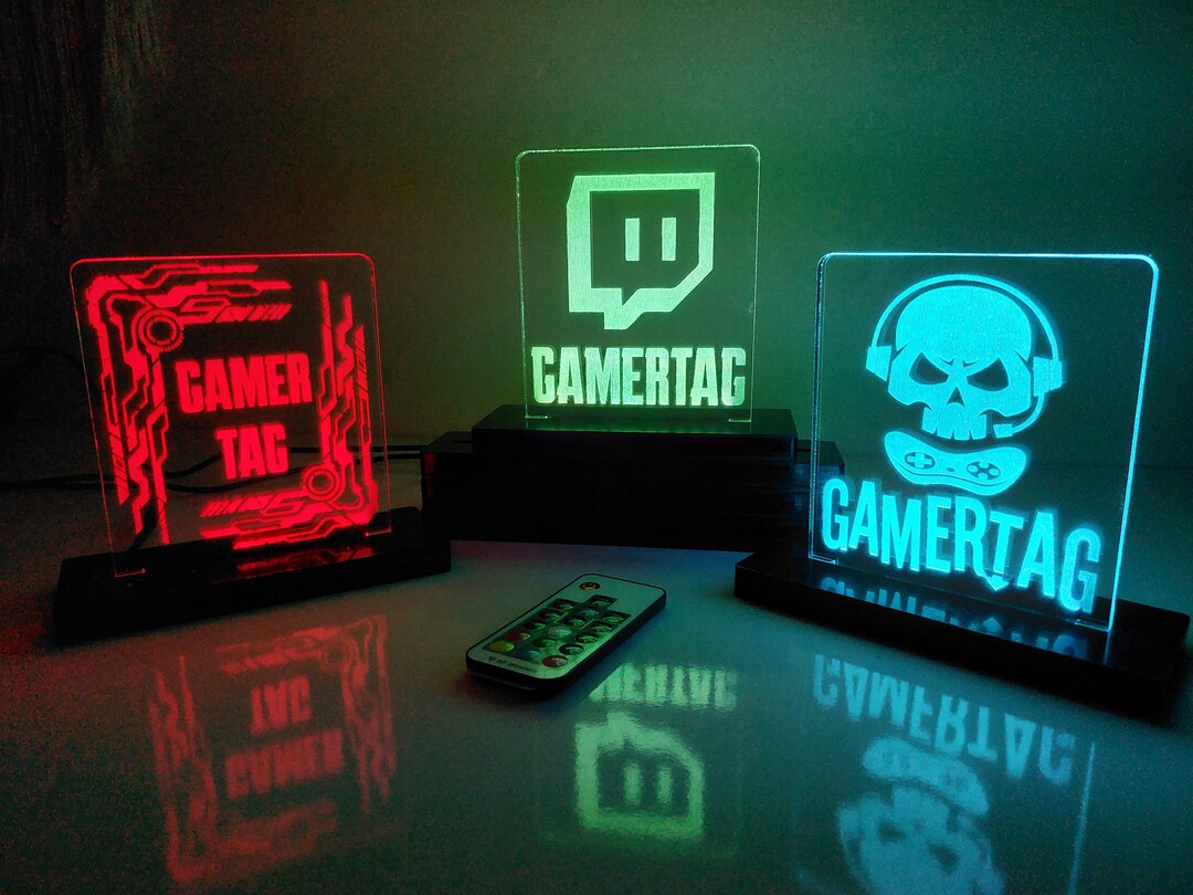 Personalized Gamertag Light Sign,gamepad Light Sign,personalized ...