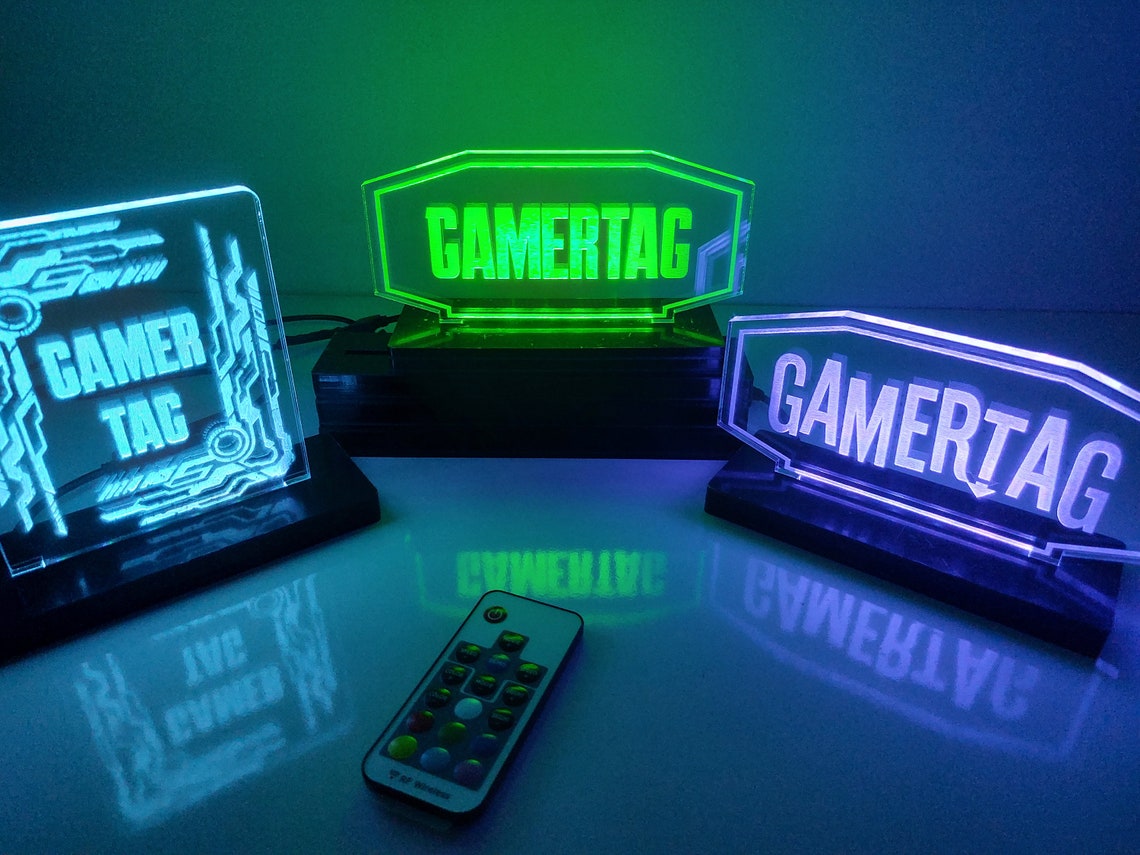 Personalized Gamertag Light Sign,custom Gamer Tag Sign,personalized ...