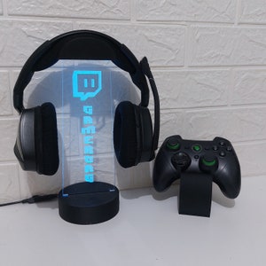 Personalized Headset and Gamepad Stand, GAMERTAG Headset Stand, Custom ...