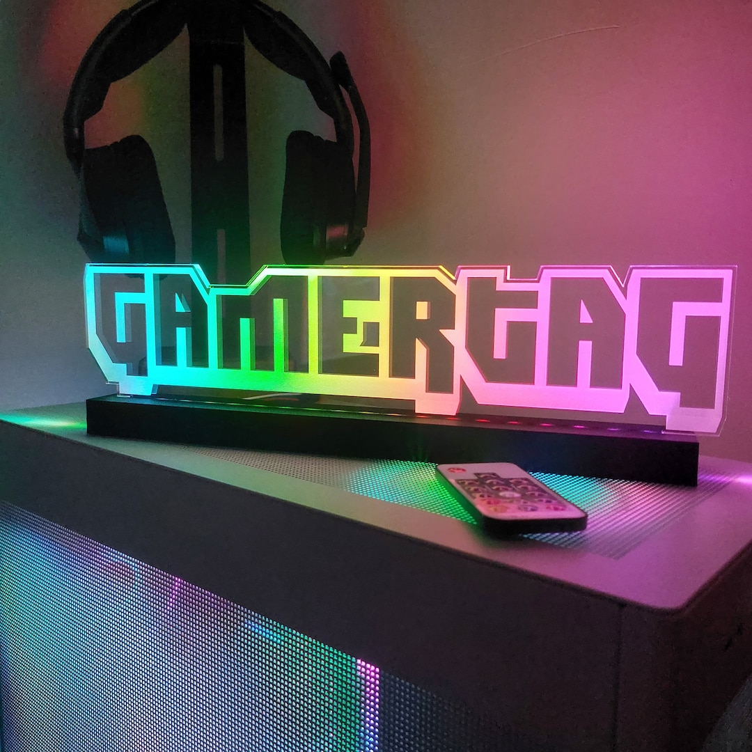 Personalized XL Gamertag Light Sign,custom Gamertag Sign,personalized ...