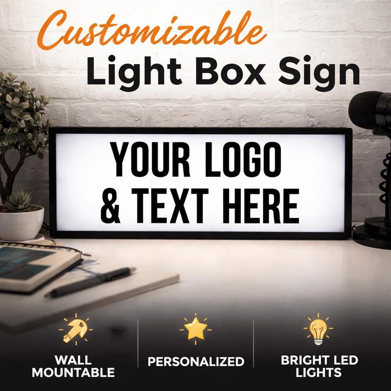 Custom Logo Light Box - Etsy