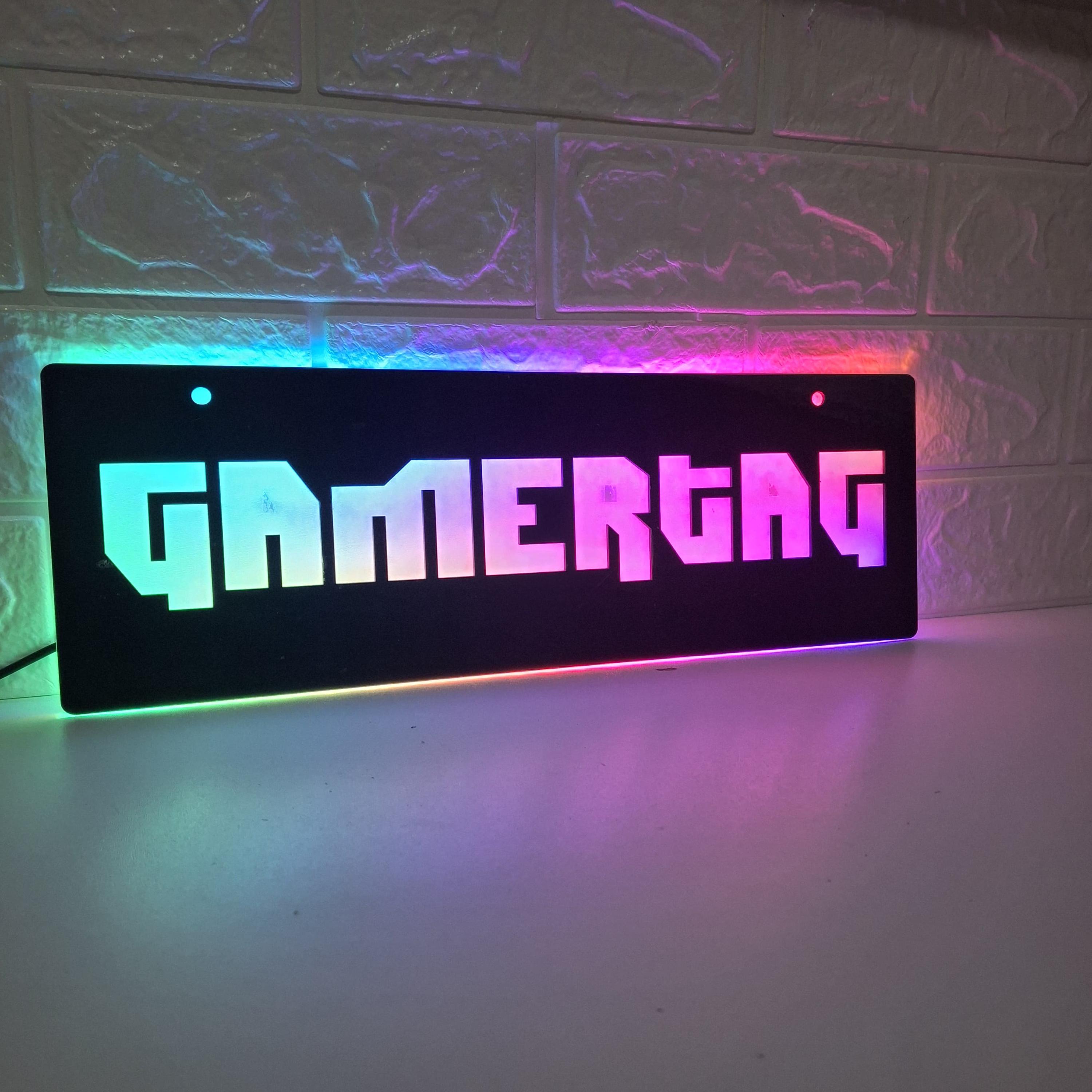 Custom Gamer Tag LED Sign | Personalized Streaming Name Light | Game ...
