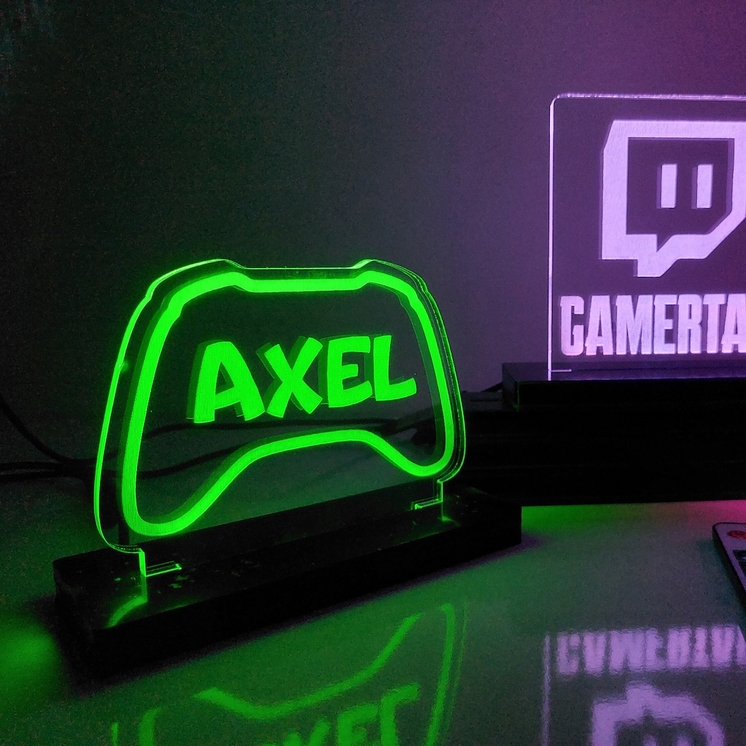 Personalized Gamertag Light Sign,gamepad Light Sign,personalized ...