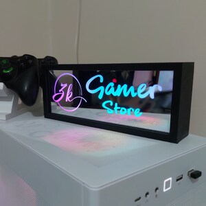 Customizable Gamertag Sign Light Box, Youtube Channel Name, Game Room ...
