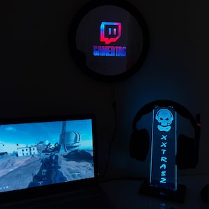 Personalized Gamertag Mirrored Wall Sign,custom Gamertag Sign ...