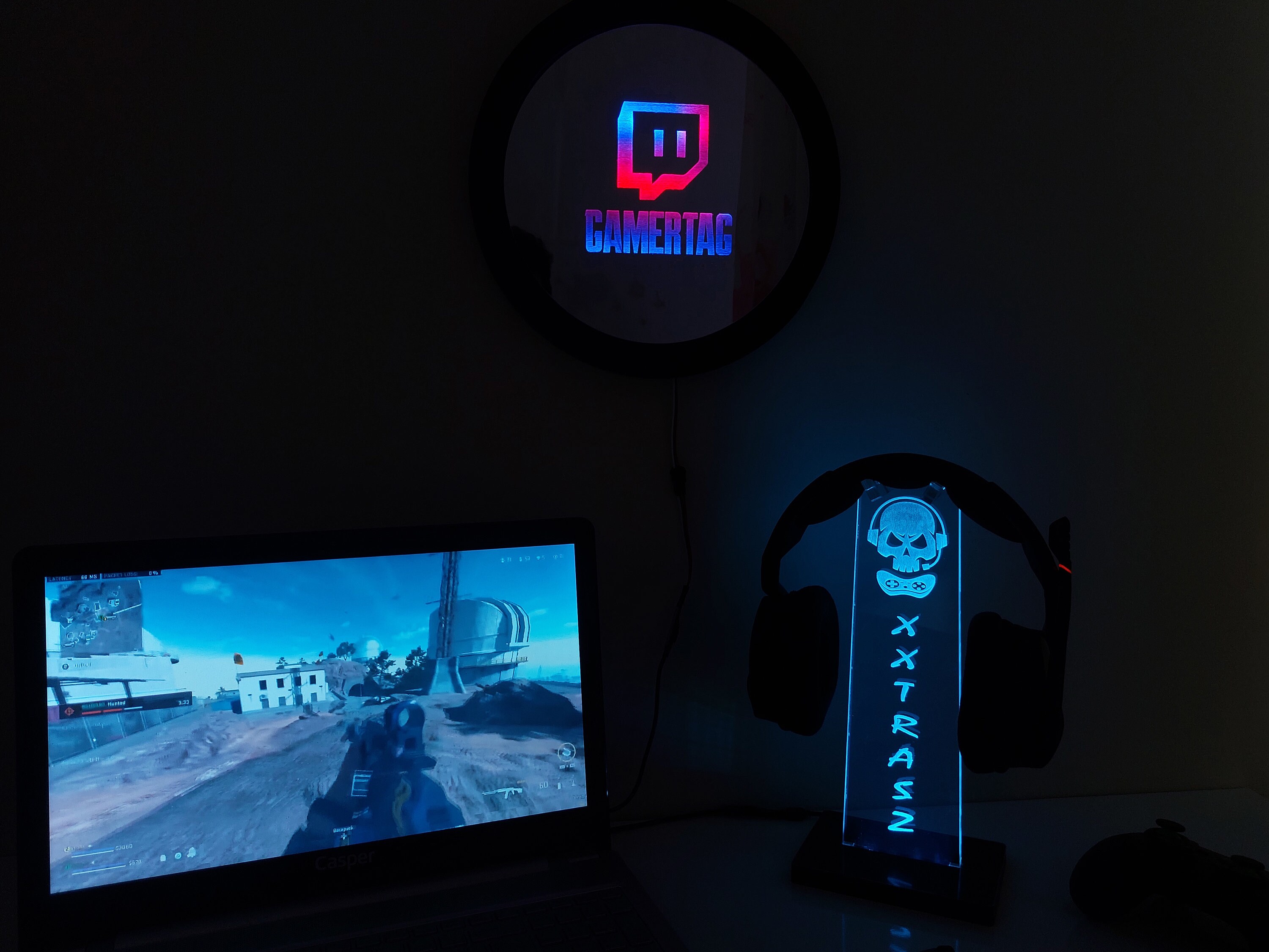 Personalized Gamertag Mirrored Wall Signcustom Gamertag - Etsy