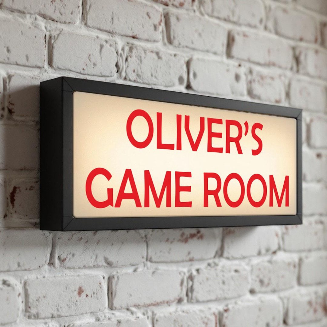 Personalized Game Room Sign – Custom Gamertag Sign, LED Gamer Nameplate ...